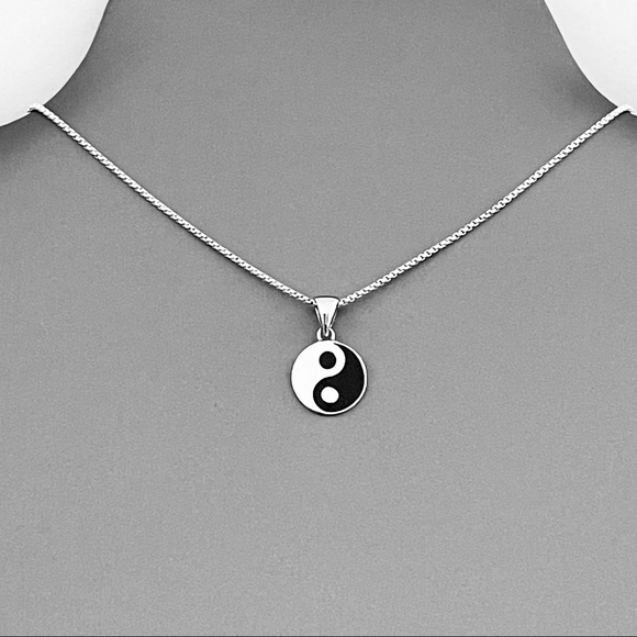 Jewelry | Sterling Silver Small Yin Yang Necklace Silver Necklaces Yoga ...